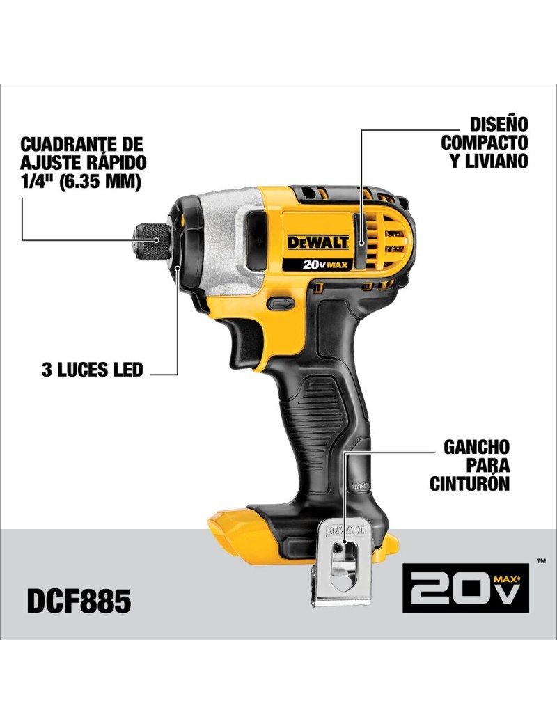 Taladro Percutor DCD776+ Llave de Impacto DCF885 DCK222D2T-B3 DEWALT ...