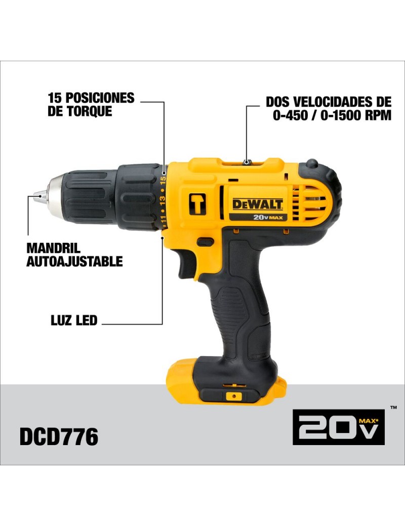 Taladro Percutor DCD776+ Llave de Impacto DCF885 DCK222D2T-B3 DEWALT ...